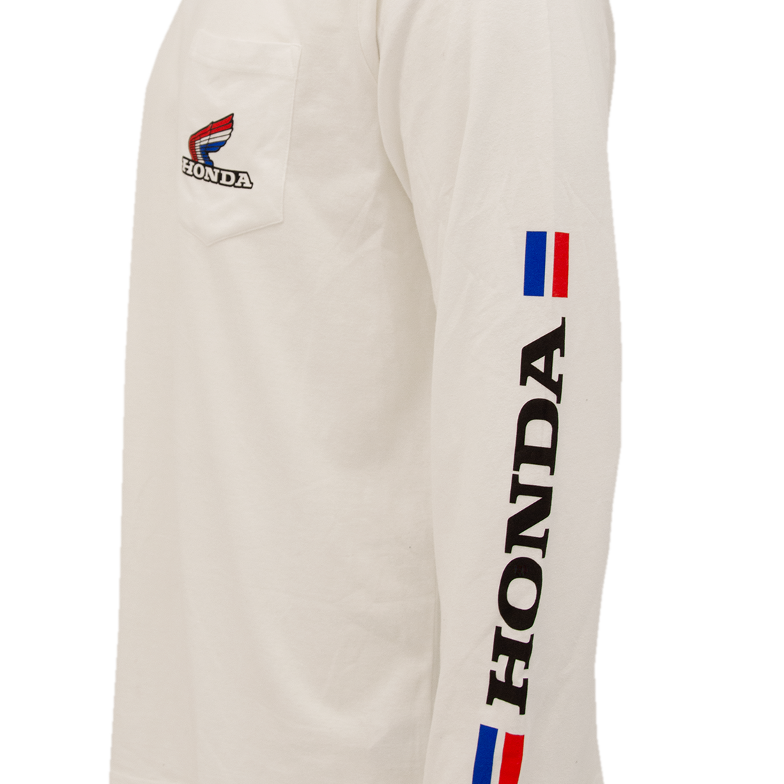 Honda Long Sleeve Tee with Multicolor Chest, Back, and Sleeve Logos ...