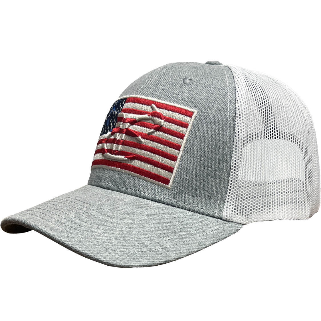 TrueTimber Americana Flag Mesh Back Cap - Heather Gray/White – The ...